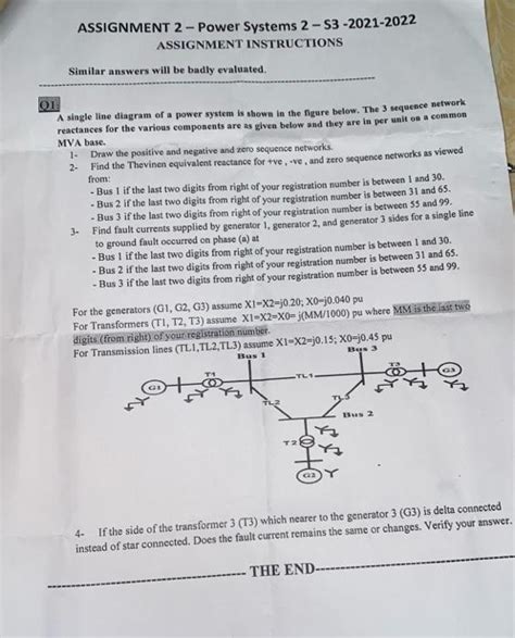 Solved Choose Bus 1 Q1 A Single Line Diagram Of A Power