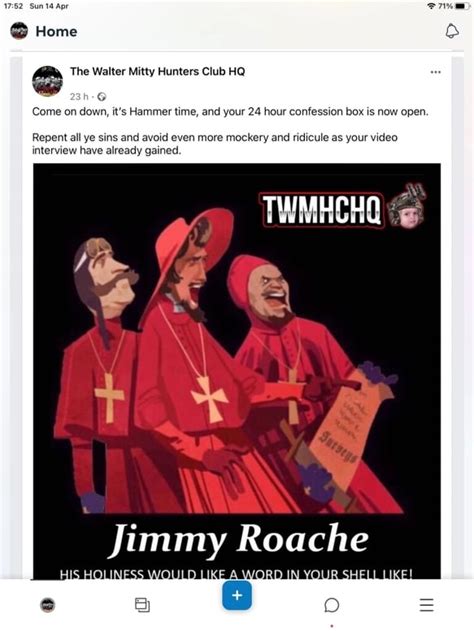 James Roche Twmhchq The Walter Mitty Hunters Club Hq