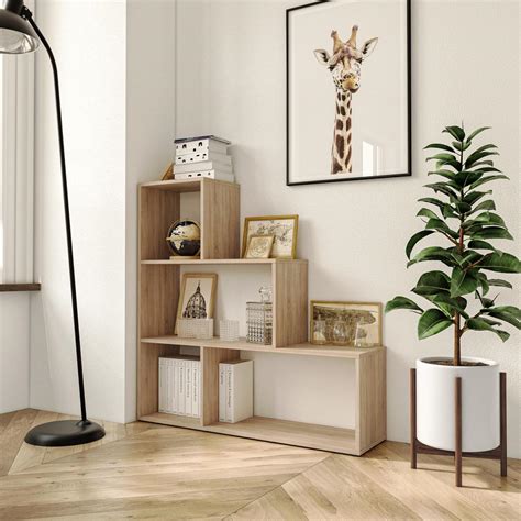 ᐉ Полиця для книг підлогова на 4 комірок 1071х1076х280 мм Дуб сонома Gt 75 S • Краща ціна в
