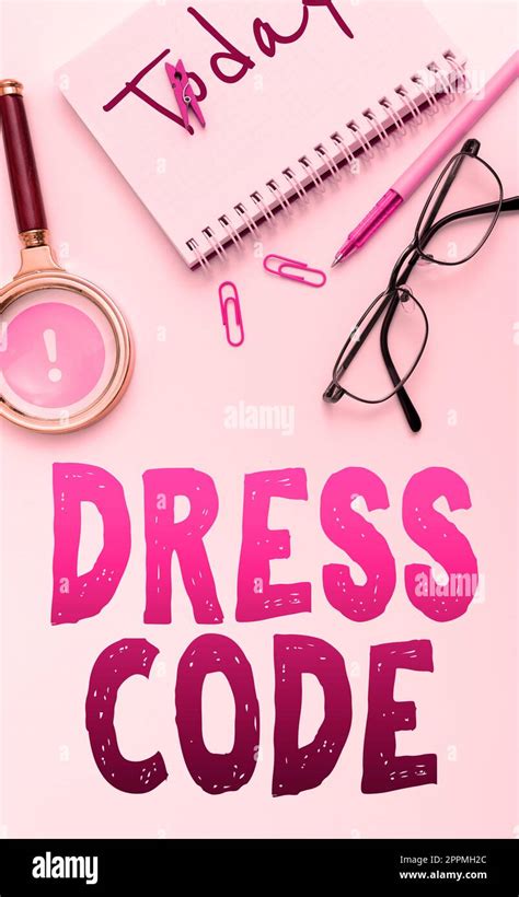 Handwriting Text Dress Code Business Showcase An Accepted Way Of Dressing For A Particular