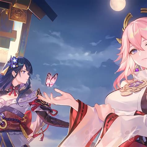 Raiden Shogun Wallpaper K Yae Miko Genshin Impact