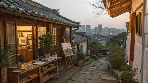 𝐩𝐥𝐚𝐲𝐥𝐢𝐬𝐭 도시를 내려다보는 한옥 작업실 창작의 고요함 저녁빛 잔잔한 피아노 음악 Youtube