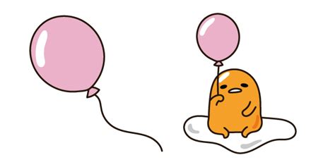 Gudetama And Pink Balloon Cursor Custom Cursor