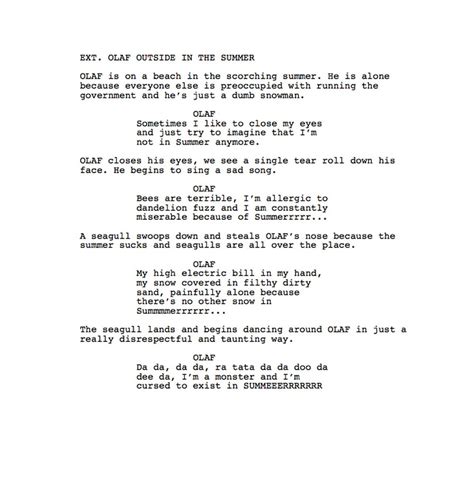 Frozen 1 Script