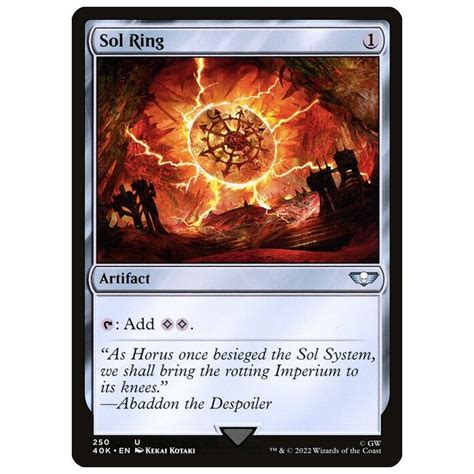Sol Ring Warhammer 40000 Commander 40k 250 English K Mtg