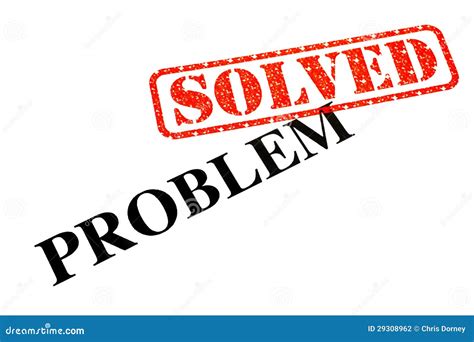 Problem SOLVED Stock Photo Image Of Solve Conclude