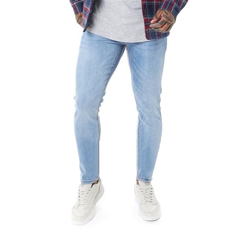 Buy Money Mens Ape Embossed Jeans Light Wash