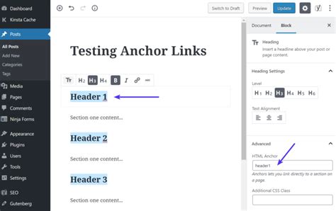 How To Create Anchor Links In Wordpress 3 Easy Methods
