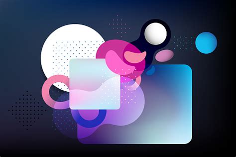 다채로운 배경 초현실적 인 공간 구형 기하학적 모양의 홀로그램 그라데이션 벡터 0명에 대한 스톡 벡터 아트 및 기타 이미지 0명 3차원 형태 곡선 Istock