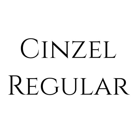 Cinzel Regular Free Fonts On