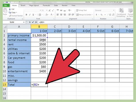 How To Make A Personal Budget On Excel With Pictures Wikihow