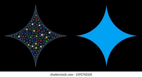 Glossy Mesh Sparcle Star Icon Glow Stock Vector Royalty Free 1595743105 Shutterstock
