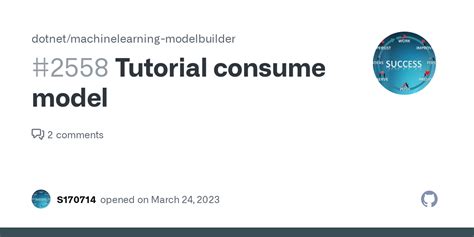 Tutorial Consume Model · Issue 2558 · Dotnetmachinelearning