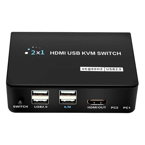 4K HDMI USB KVM Switch 2x1 Atila Electronic Com