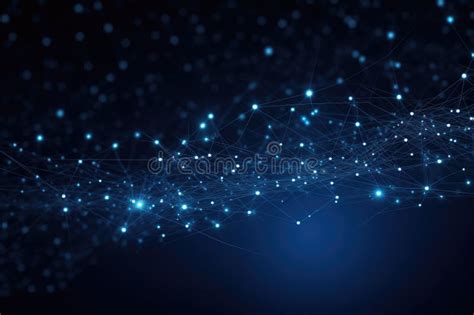 Abstract Technology Background With Connection Lines And Dots 3d