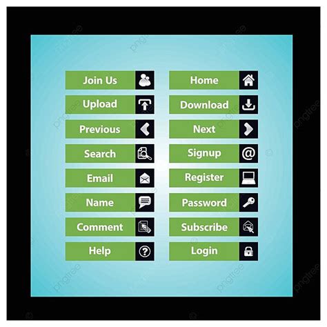 Web Design Buttons Theme Corner Side Bright Vector Corner Side
