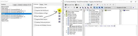 Crystal Reports How To Suppress Details Section Based On Value In