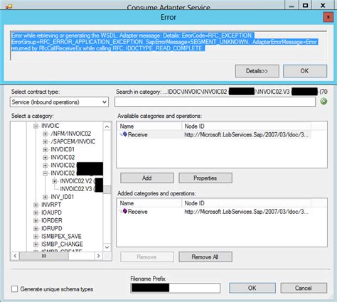 Biztalk Generating Sap Schema Error While Retrieving Generating Wsdlpng Sandro Pereira