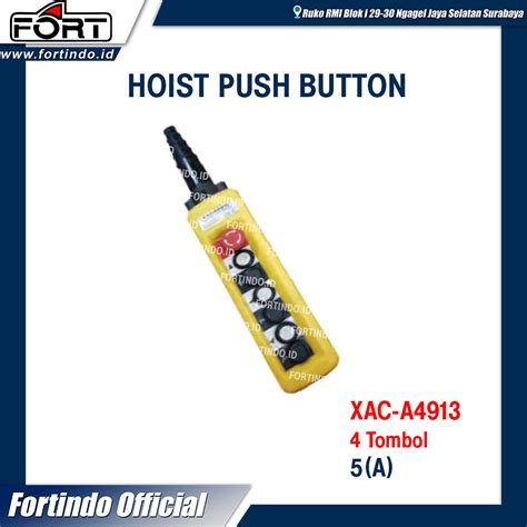 Double Speed Hoist Push Button Xac A4913 4 Tombol With Emergency Stop Fortindo Id