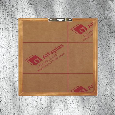 Teak Wood Floating Frame Varmala Preservation Frame Base Acrylic