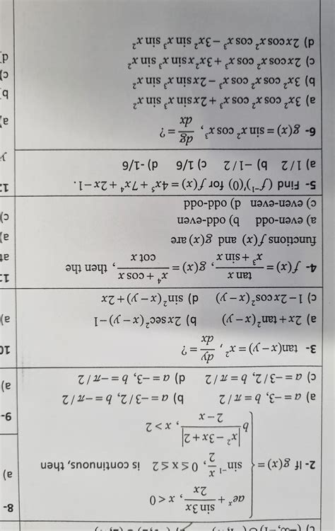 2 If Gx⎩⎨⎧aex2xsin3xx