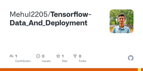 github mehul2205 tensorflow data and deployment