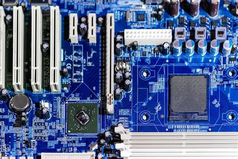 Premium Photo Computer Motherboard With Cpu Sockets Of A Pc Electronic System Computer
