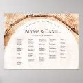 Rustic Wood Grain Tree Ring Wedding Seating Chart Zazzle