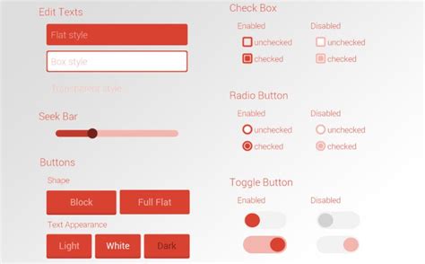 a library that lets you use native android widgets with a better and customized look
