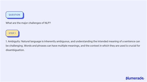 What Are The Major Challenges Of NLP Numerade