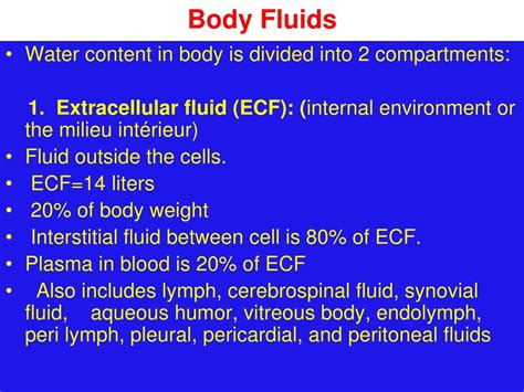 Ppt Body Fluid And Compartments Powerpoint Presentation Free Download Id 1434836