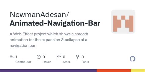 Github Newmanadesananimated Navigation Bar A Web Effect Project Which Shows A Smooth
