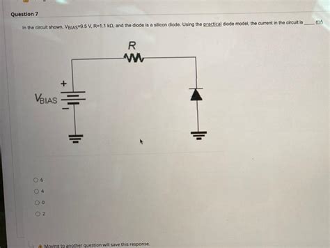 Solved Question 7 ΙΑ In the circuit shown VBIAS 9 5 V Chegg com