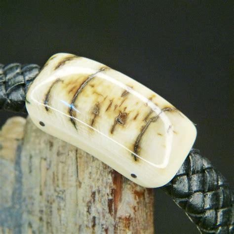 Flechtlederarmband Mit Toller Mammutrinde 85102