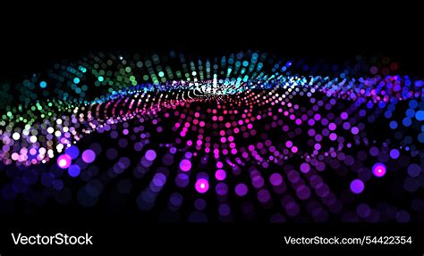 Wave Pattern 3d Glowing Abstract Digital Vector Image