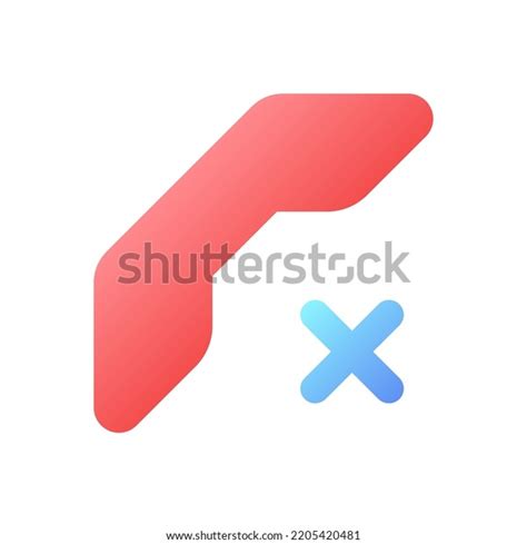 Decline Call Pixel Perfect Flat Gradient Stock Vector Royalty Free 2205420481 Shutterstock