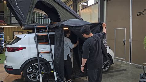 423기아 스포티지 L2루프탑텐트하드케이스샤워텐트 Youtube