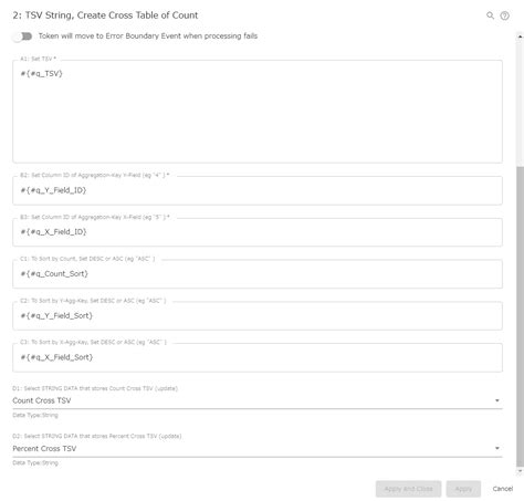 tsv string create cross table of count 2021 config en questetra support