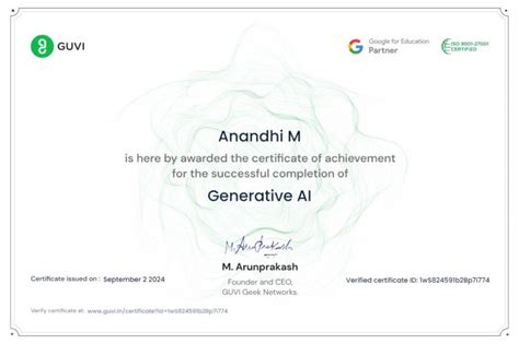 Anandhi M Posted On Linkedin