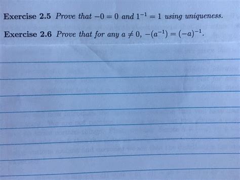 solved exercise 2 5 prove that 0 0 and 1 1 1 using