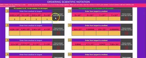 Ordering Scientific Notation Digital Google Sheetsᵀᴹ and Print Activity