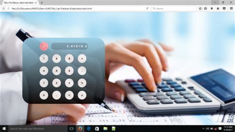 Arithmatic Calculator Web Page Using Htmlcssjavascript Project In