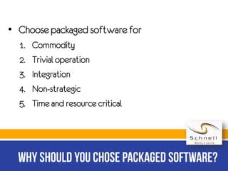 Custom Software Vs Packaged Software PDF Computer Software And Applications Computing