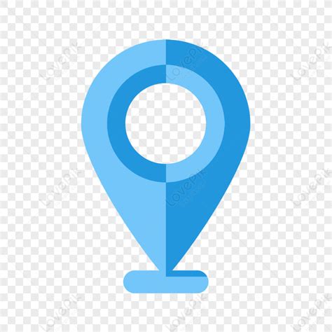 Blue Stereo Location Icon Address Global Positioning System Address