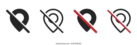 No Gps Vector Icons Invalid Location Stock Vector Royalty Free 2548873761 Shutterstock