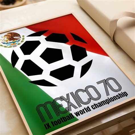 World Cup 1970 Print World Cup Poster Football Poster Mexico Poster