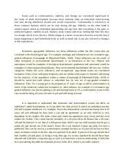 PSY3530 W1D Docx Issues Such As Commonalities Stability And Change Are Considered Significant