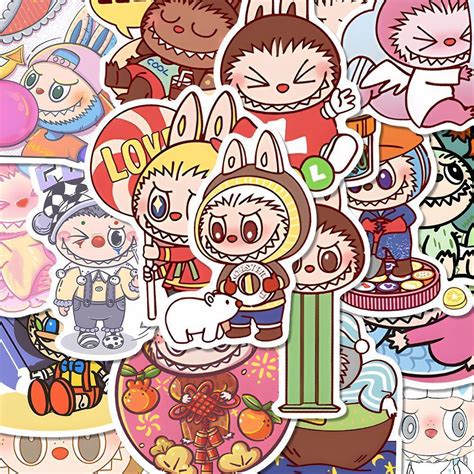 80pcs Labubu Zimomo Mokoko Anime Colorful Sticker Pack Shopee Malaysia