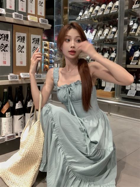 에르드쥬 프릴 레이스 플리츠 스퀘어넥 민소매 롱원피스 주름원피스 롱드레스