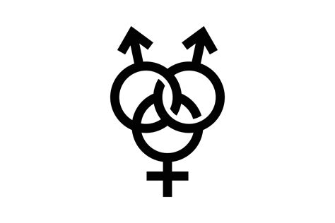 Transgender Symbol Gender Dysphoria Symbol Simple Vector Design